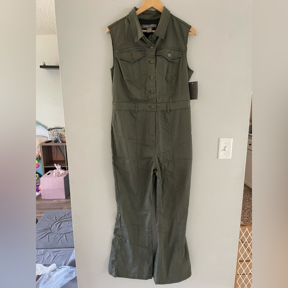 Lark + Grey | Pants & Jumpsuits | Lark Grey Olive Sleeveless Jumpsuit ...